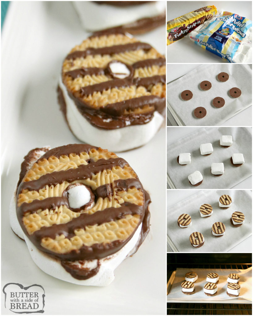 FUDGE STRIPED COOKIE S'MORES - Butter with a Side of Bread