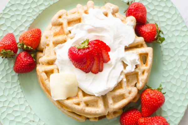OATMEAL WAFFLES - Butter with a Side of Bread