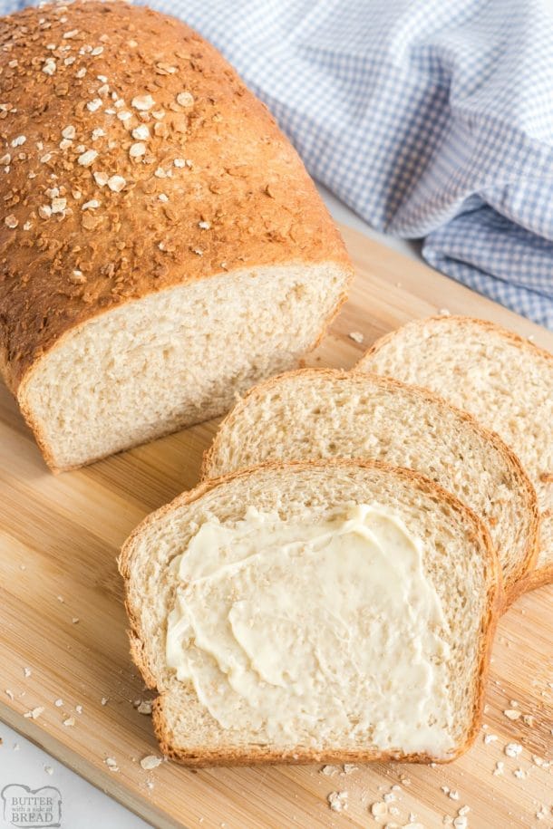 HONEY OAT BREAD RECIPE - Butter with a Side of Bread