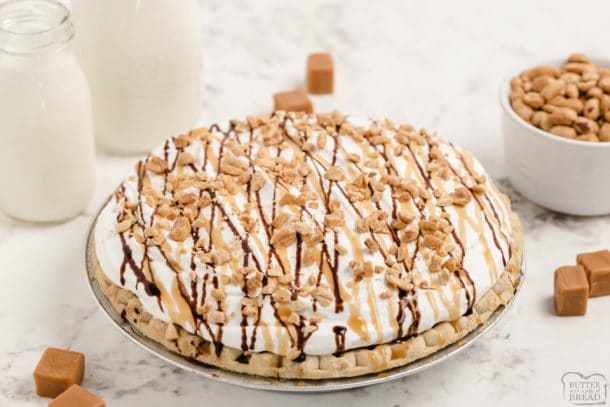 CHOCOLATE CARAMEL TURTLE PIE - Butter with a Side of Bread