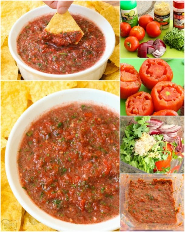 Easy Blender Salsa with Fresh Tomatoes - Butter with a Side of Bread