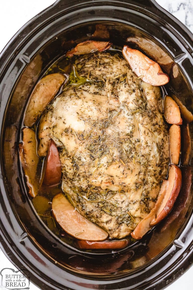 EASY SLOW COOKER TURKEY BREAST - Butter with a Side of Bread