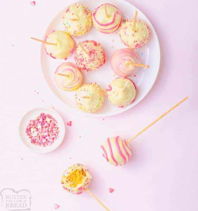 PINK CAKE POPS - Butter with a Side of Bread