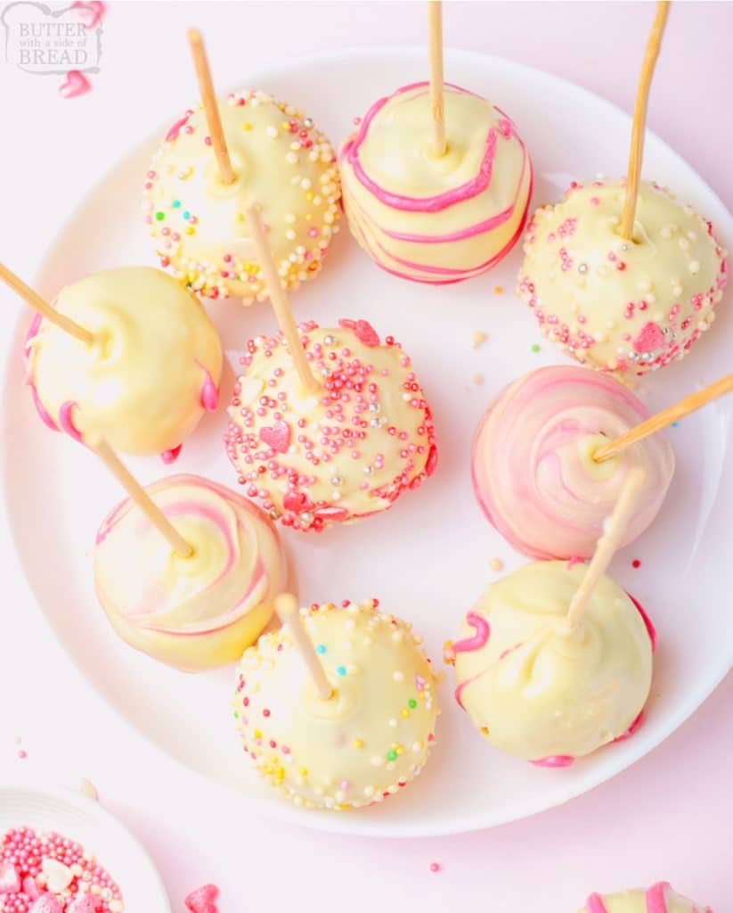PINK CAKE POPS - Butter with a Side of Bread