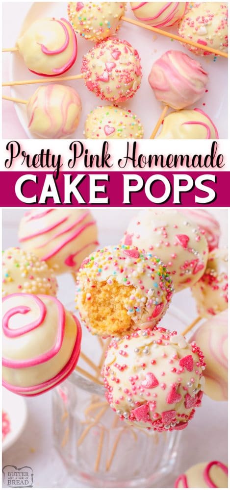 PINK CAKE POPS - Butter with a Side of Bread