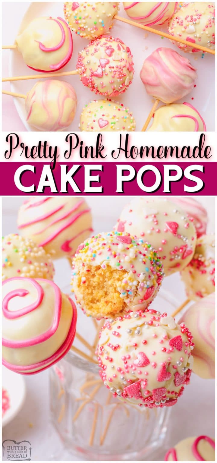 PINK CAKE POPS - Butter with a Side of Bread