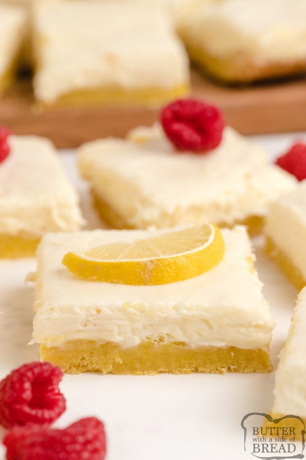 LEMON CREAM CHEESE BARS - Butter with a Side of Bread