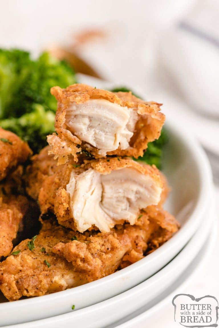 OVEN BAKED FRIED CHICKEN - Butter with a Side of Bread