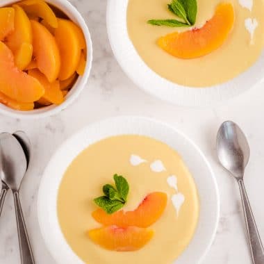 CHILLED PEACH SOUP - Butter with a Side of Bread