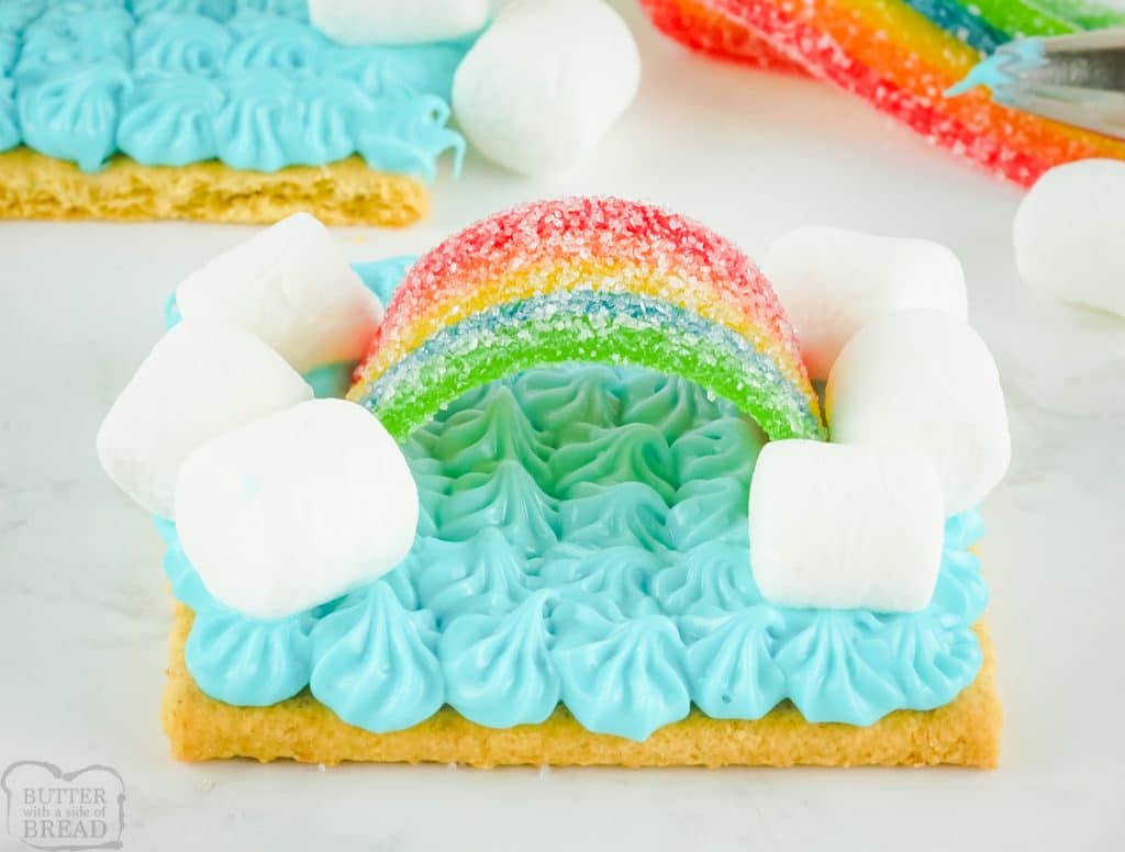 RAINBOW FROSTED GRAHAM CRACKERS - Butter with a Side of Bread