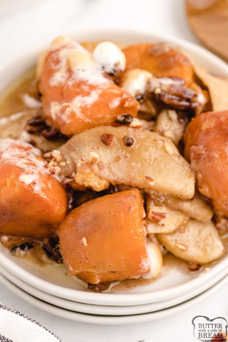 APPLE SWEET POTATO CASSEROLE WITH MARSHMALLOWS - Butter with a Side of ...
