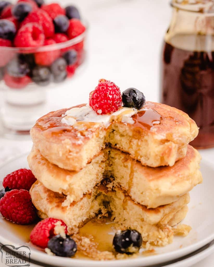 HOW TO MAKE HOMEMADE PANCAKES - Butter with a Side of Bread