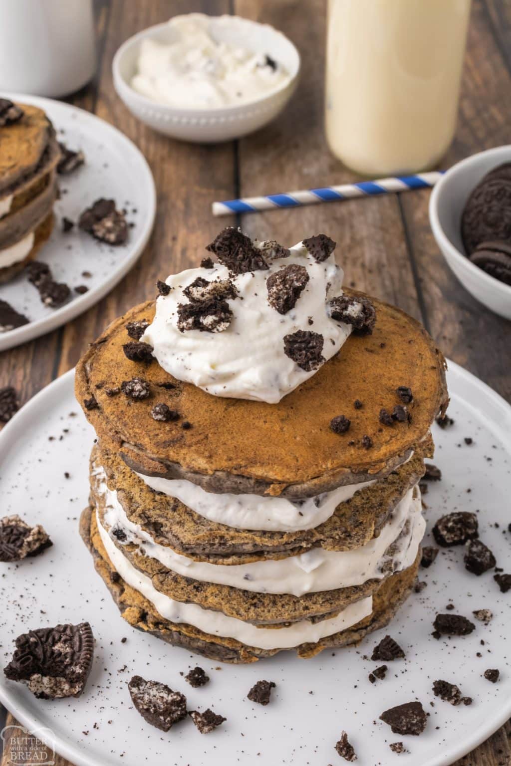 OREO PANCAKES - Butter with a Side of Bread