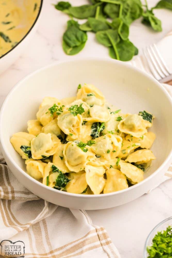 TORTELLINI ALFREDO - Butter with a Side of Bread