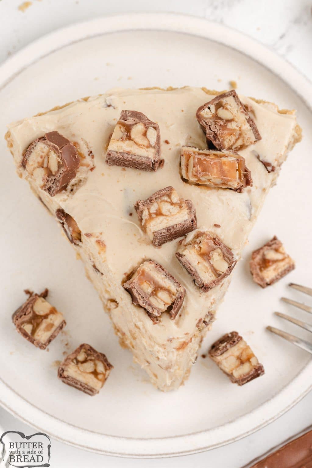 NO BAKE SNICKERS PIE - Butter with a Side of Bread