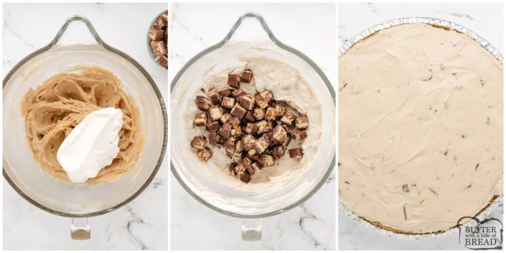 NO BAKE SNICKERS PIE - Butter with a Side of Bread