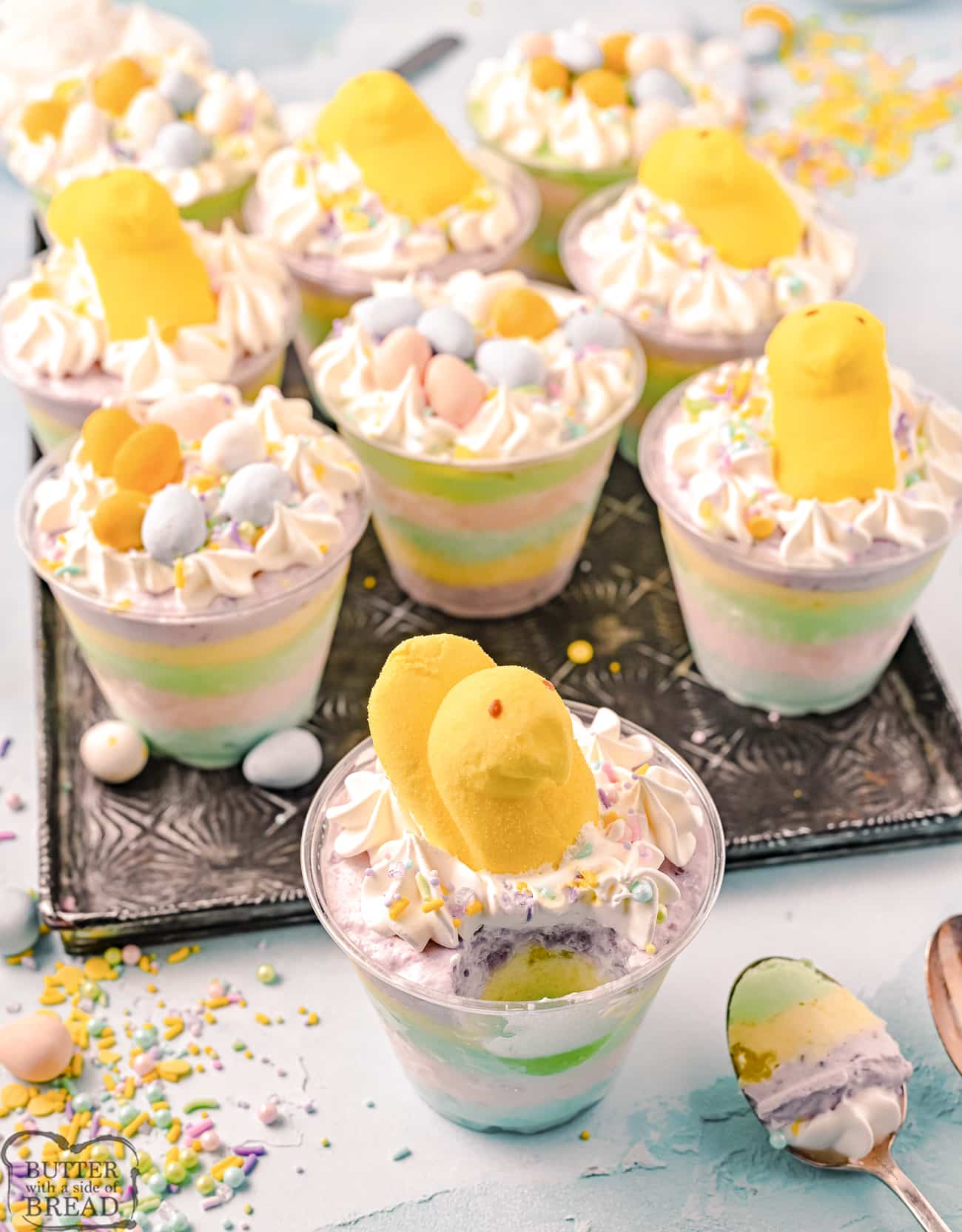 CREAMY EASTER JELLO PARFAITS - Butter with a Side of Bread