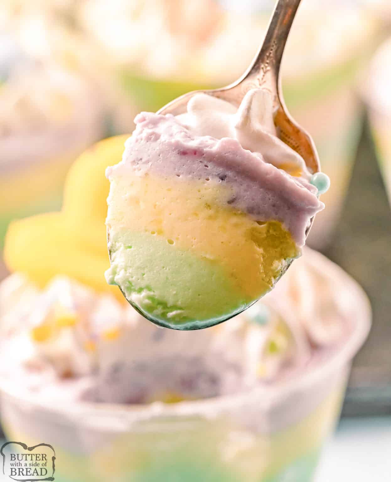 CREAMY EASTER JELLO PARFAITS - Butter with a Side of Bread