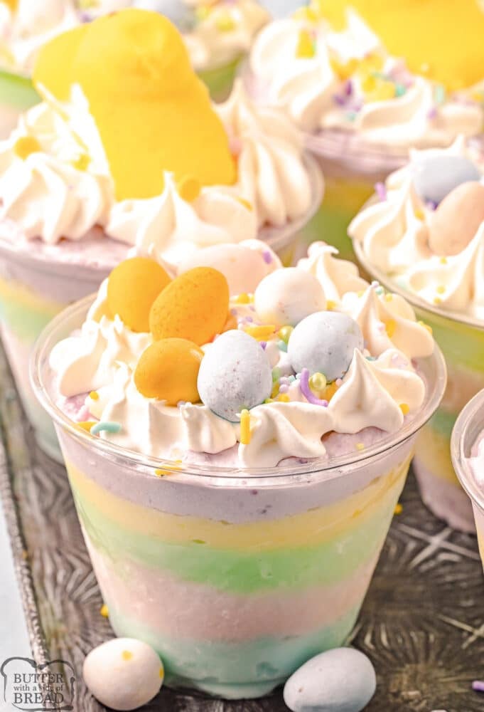 CREAMY EASTER JELLO PARFAITS - Butter with a Side of Bread