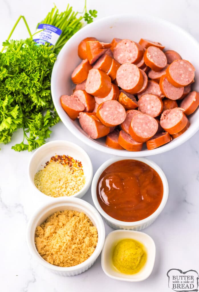 BAKED BBQ KIELBASA - Butter with a Side of Bread