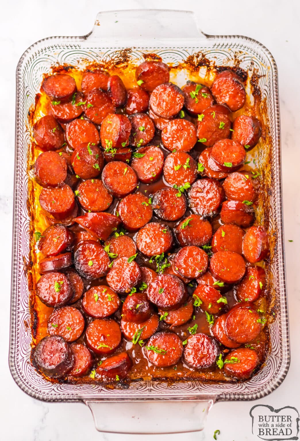 BAKED BBQ KIELBASA - Butter with a Side of Bread