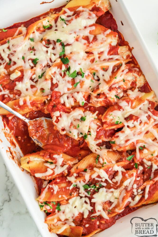 STUFFED PASTA SHELLS - Butter with a Side of Bread