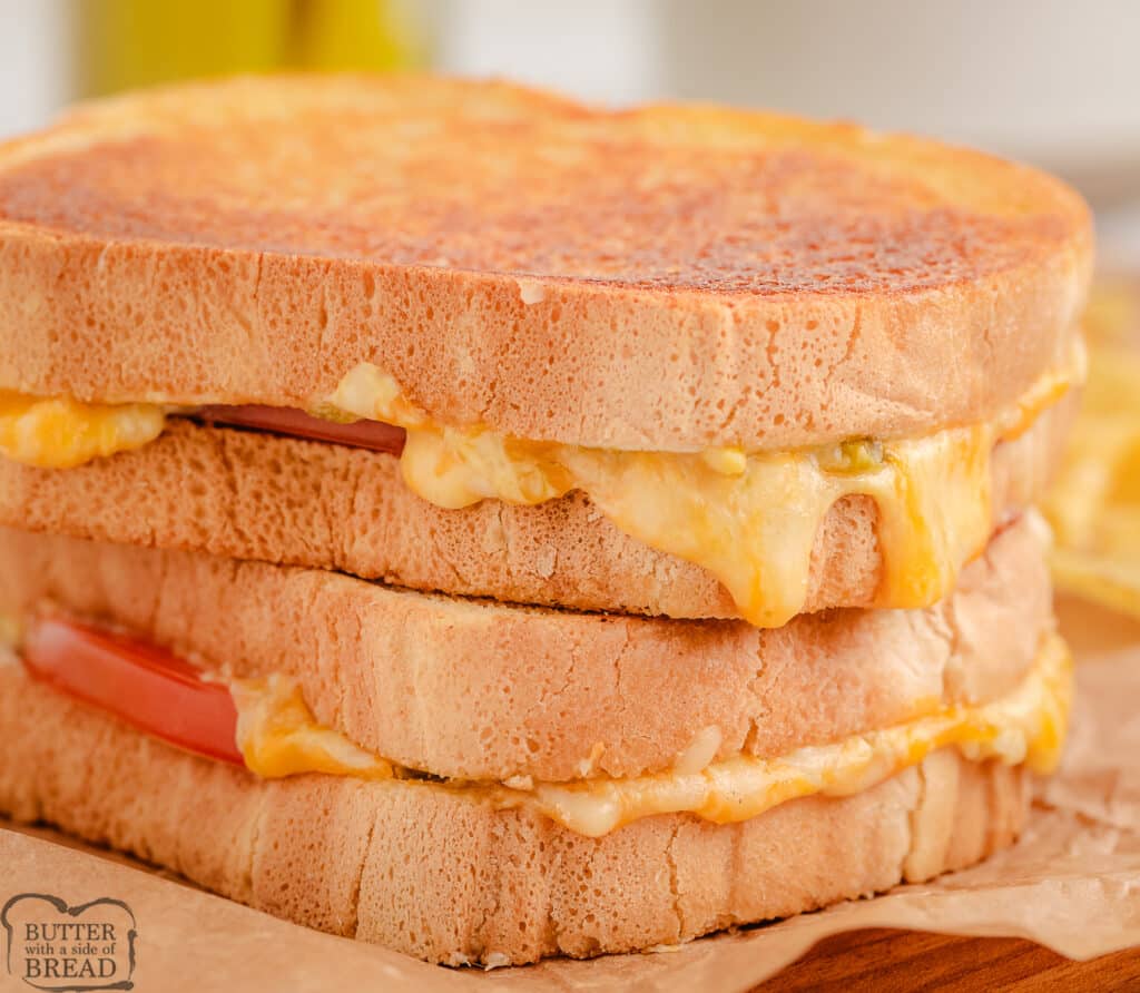 GREEN CHILE GRILLED CHEESE - Butter with a Side of Bread