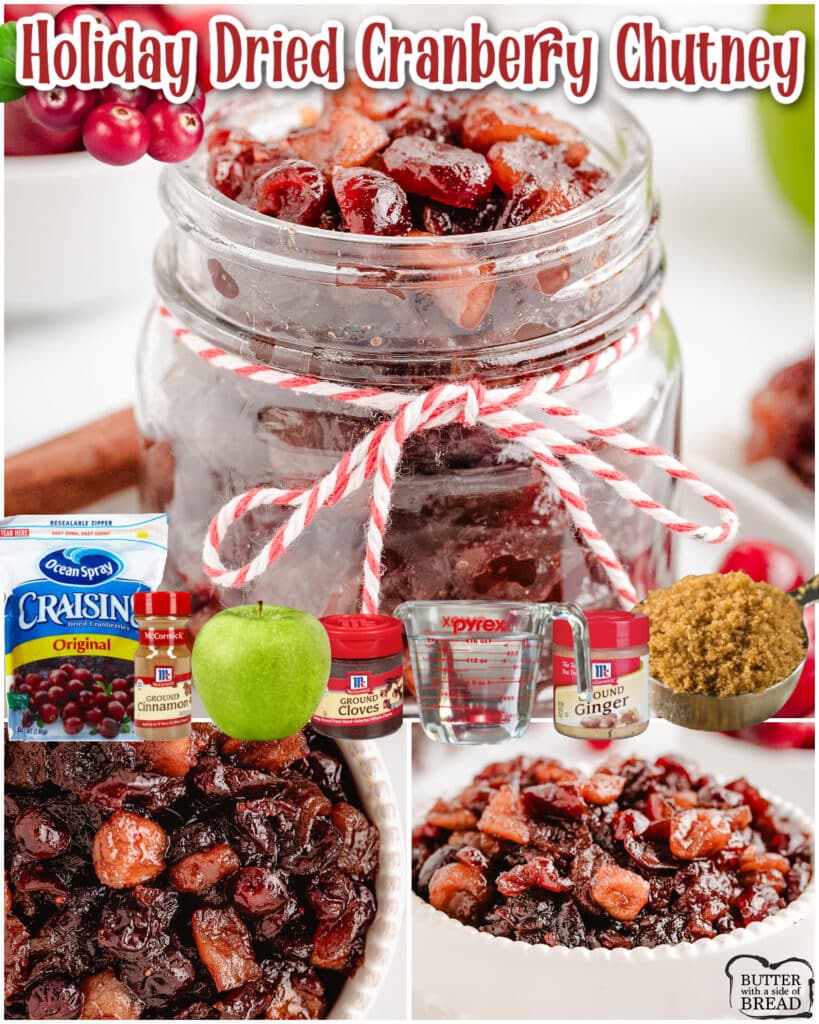 HOLIDAY DRIED CRANBERRY CHUTNEY - Butter with a Side of Bread