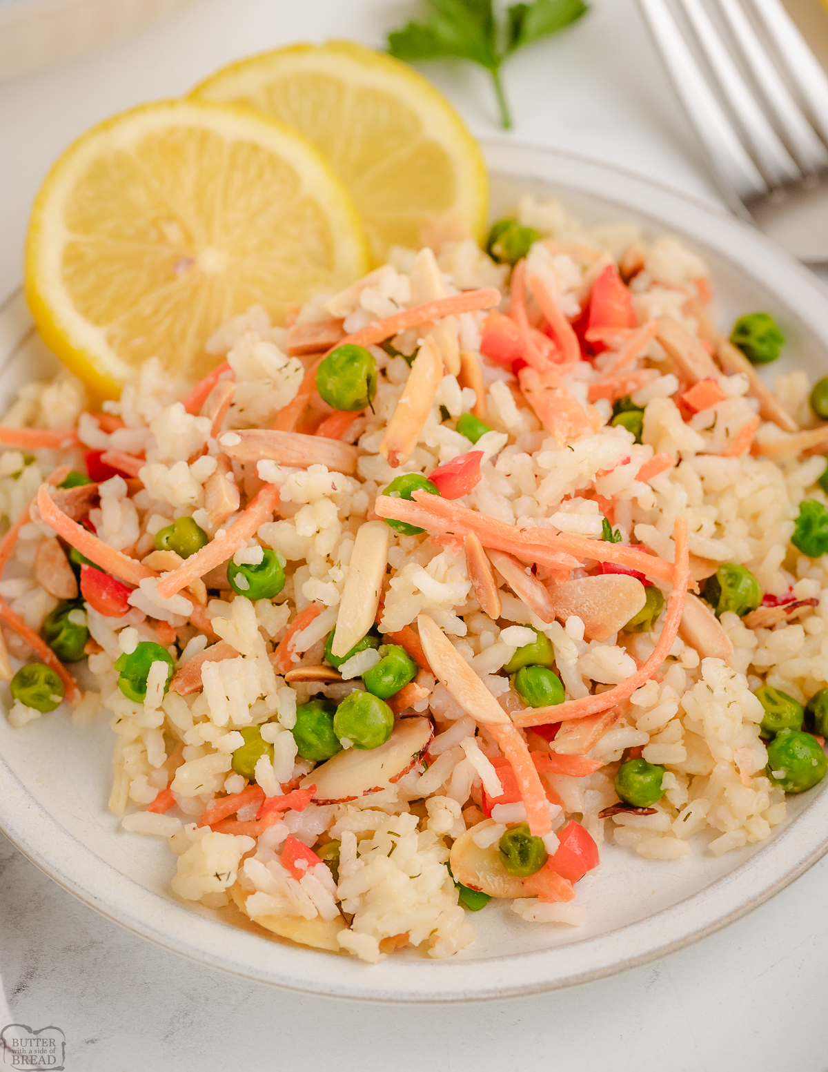 SPRING RICE PILAF - Butter with a Side of Bread