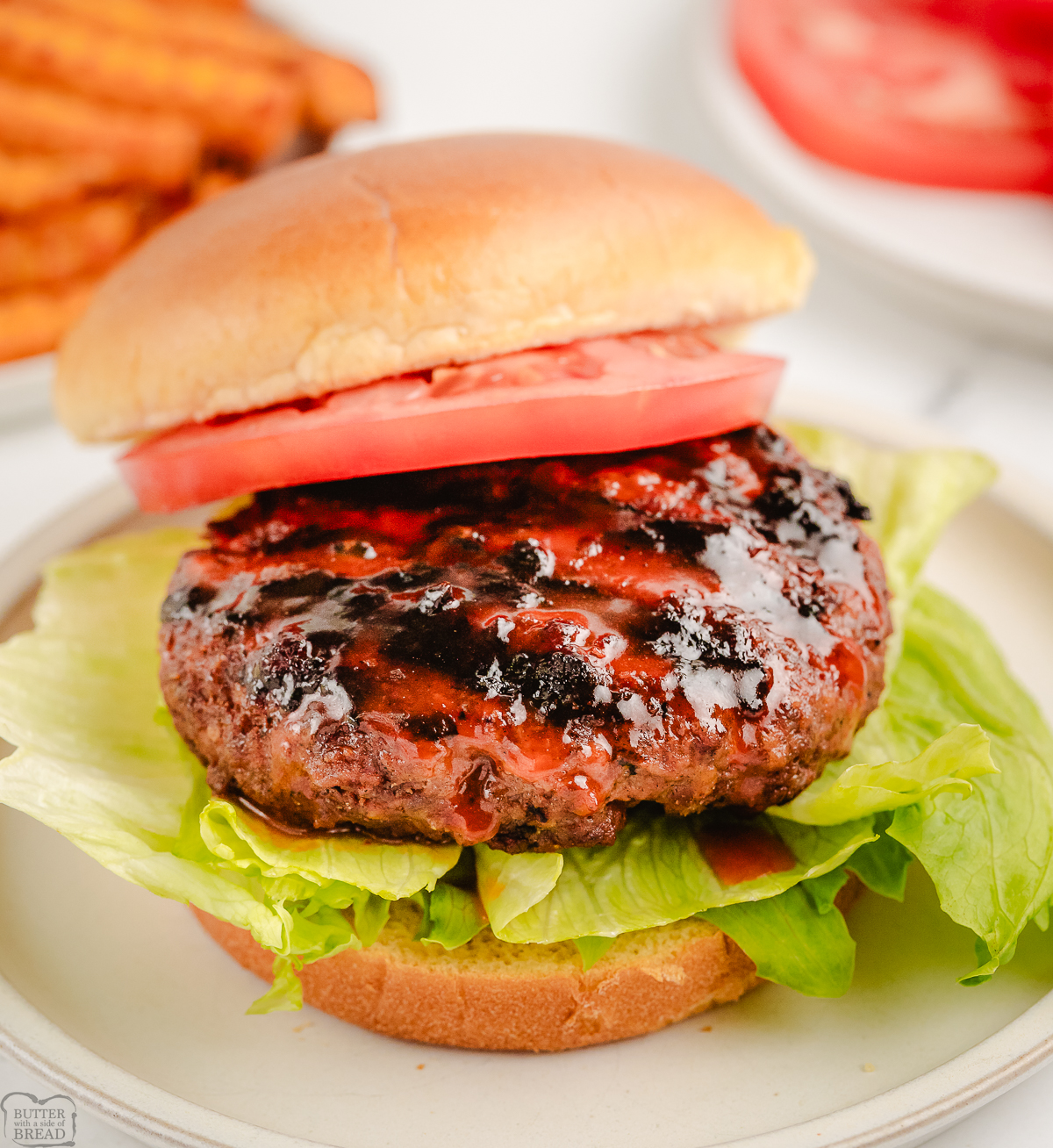 GLAZED DR.PEPPER BURGERS - Butter with a Side of Bread