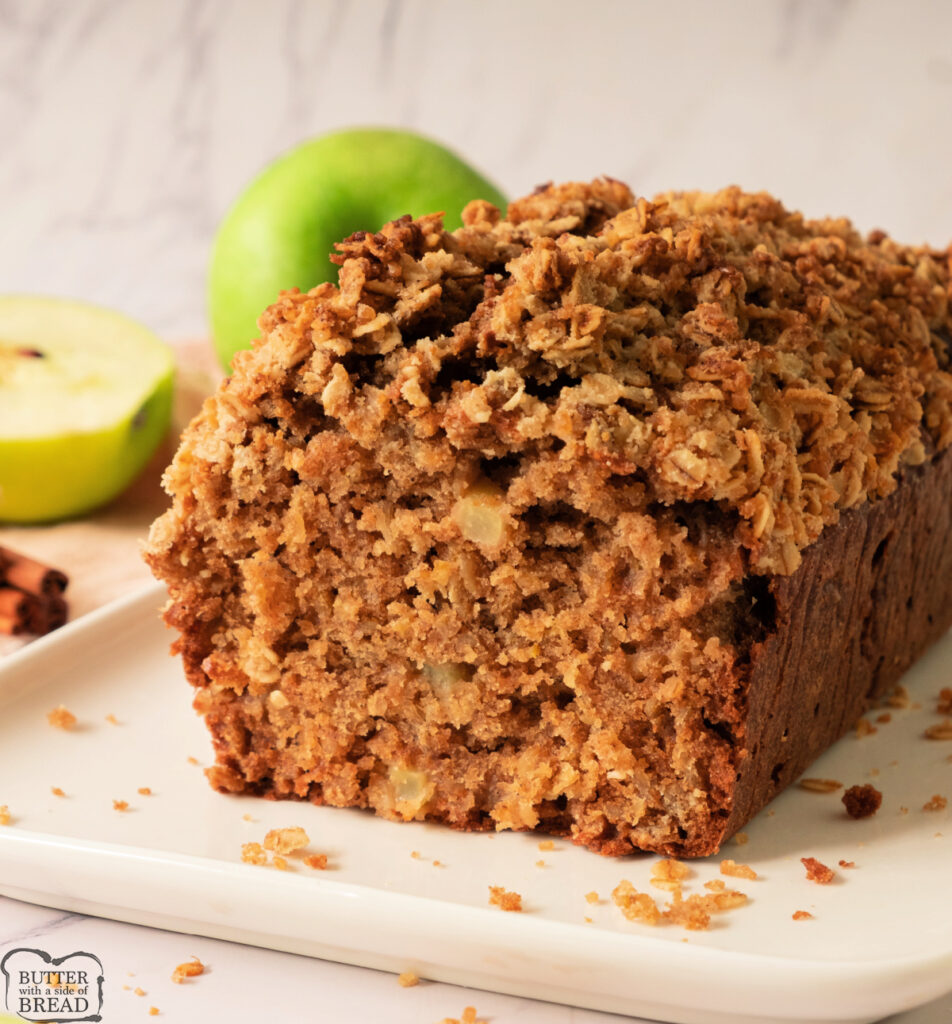 APPLE OATMEAL BREAD - Butter with a Side of Bread