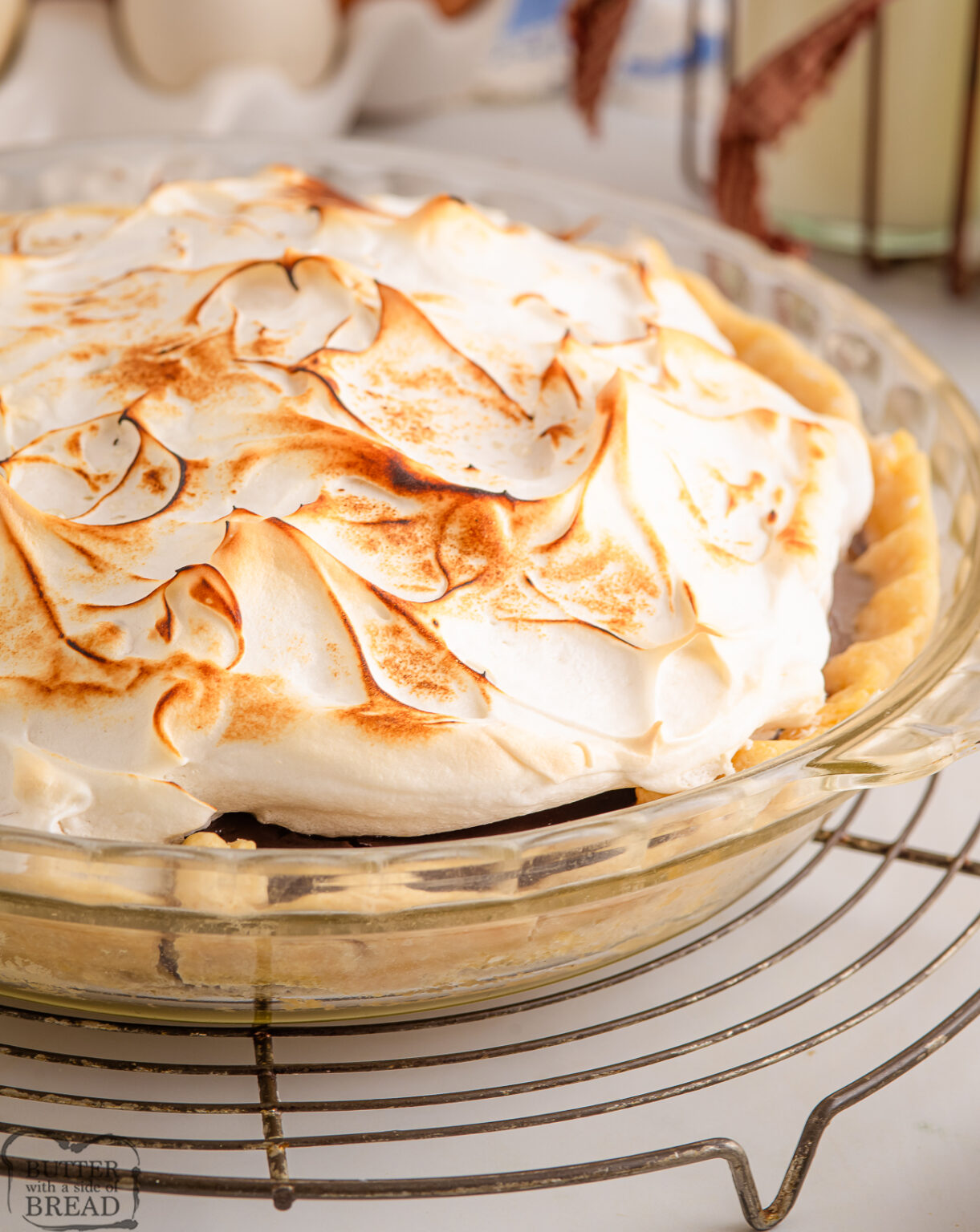CHOCOLATE MERINGUE PIE - Butter with a Side of Bread