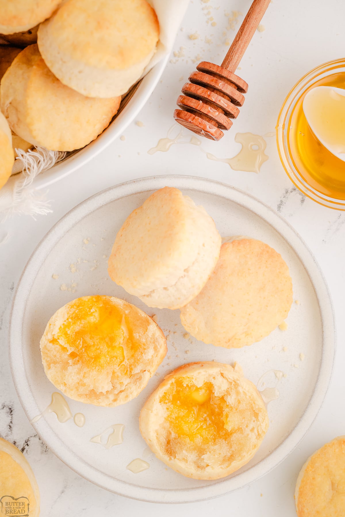 MILK AND HONEY BISCUITS - Butter with a Side of Bread