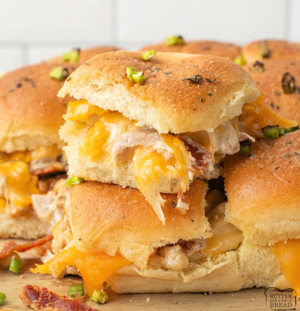 CHICKEN BACON RANCH SLIDERS - Butter with a Side of Bread
