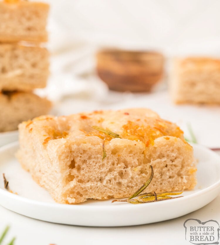 EASY FOCACCIA BREAD RECIPE - Butter with a Side of Bread