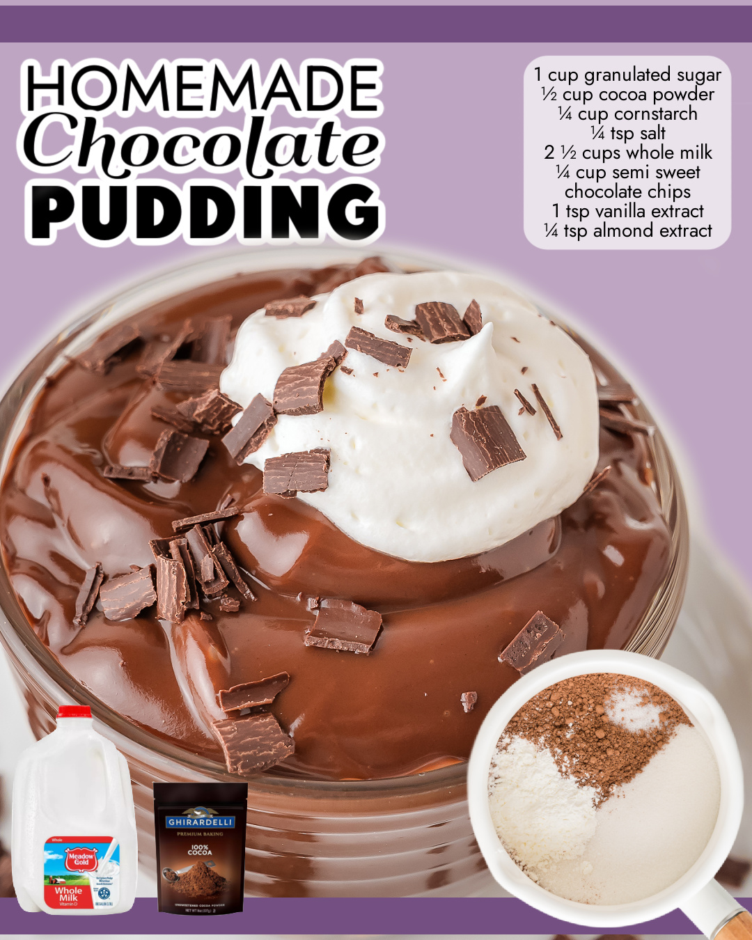 EASY CHOCOLATE PUDDING RECIPE - Butter with a Side of Bread