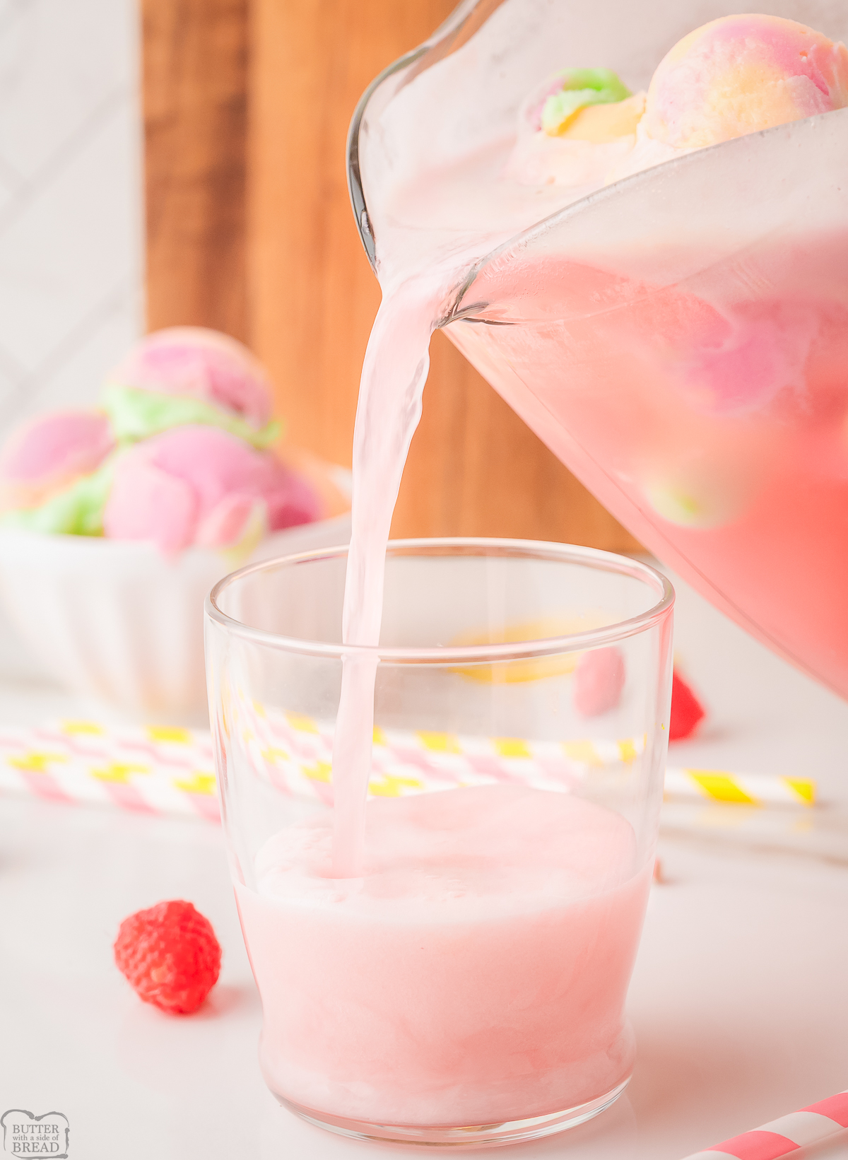 RAINBOW SHERBET PUNCH - Butter with a Side of Bread