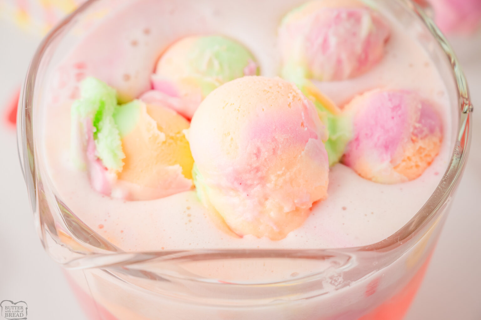 RAINBOW SHERBET PUNCH - Butter with a Side of Bread