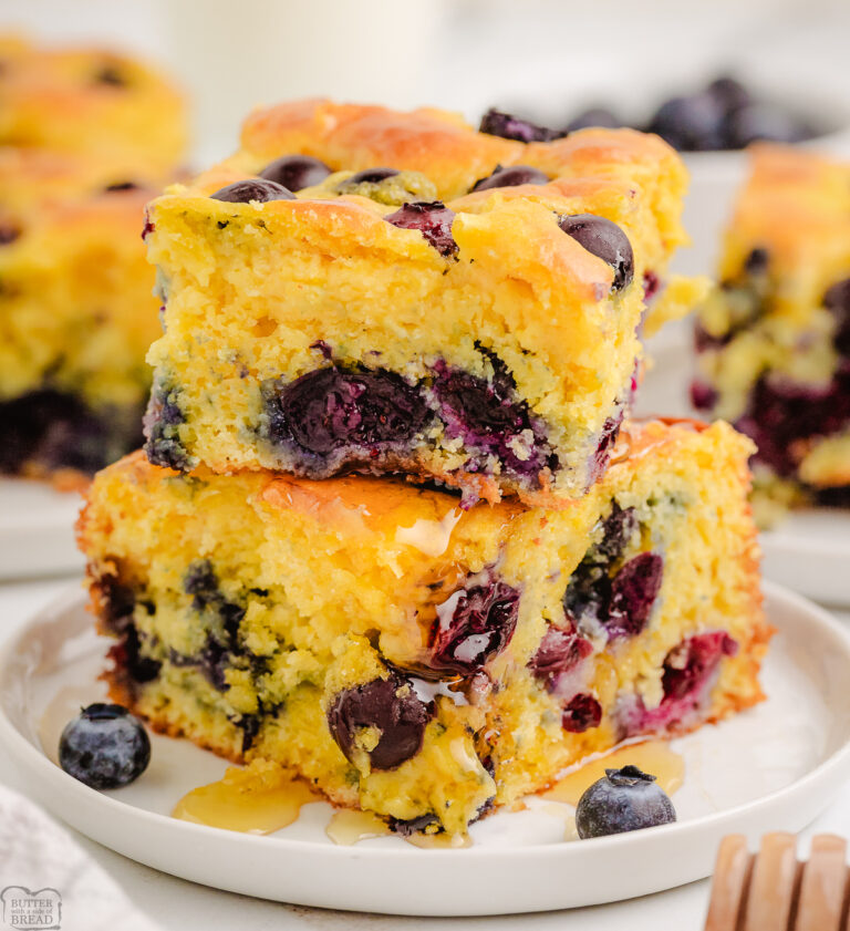 BLUEBERRY CORNBREAD - Butter with a Side of Bread