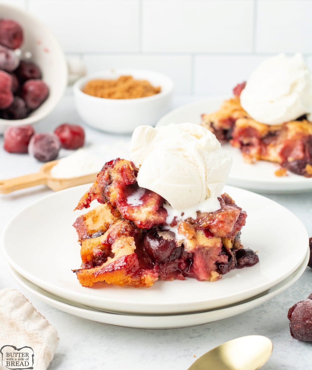 Cherry Cobbler - Butter with a Side of Bread