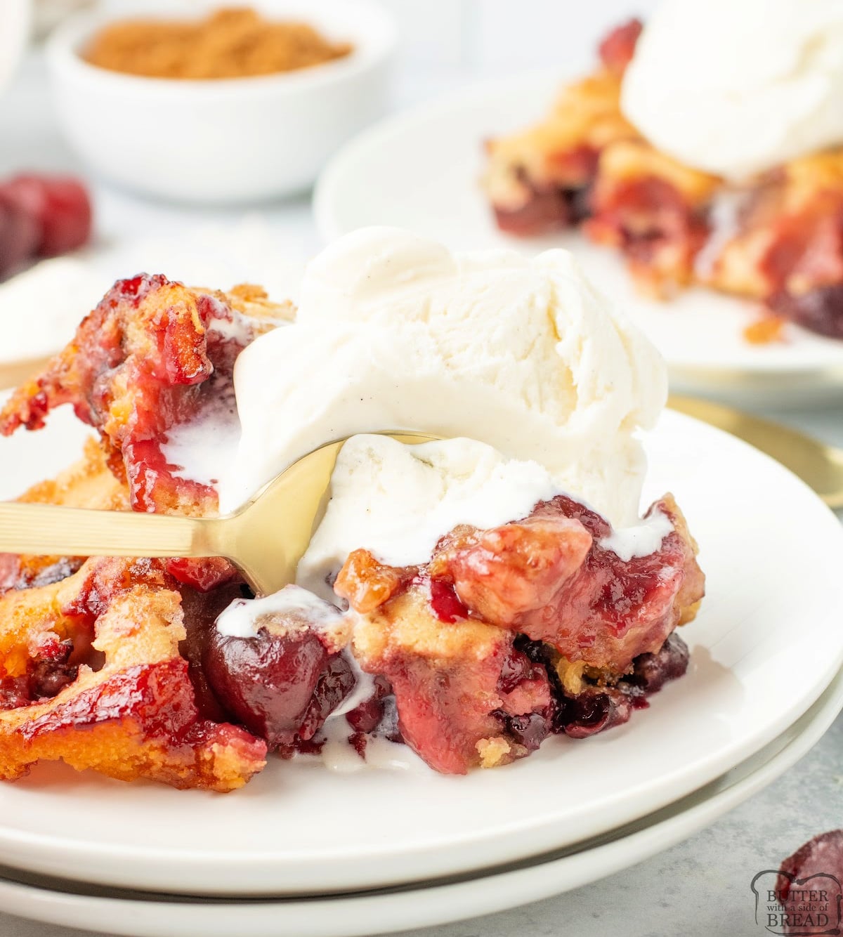 Cherry Cobbler - Butter with a Side of Bread